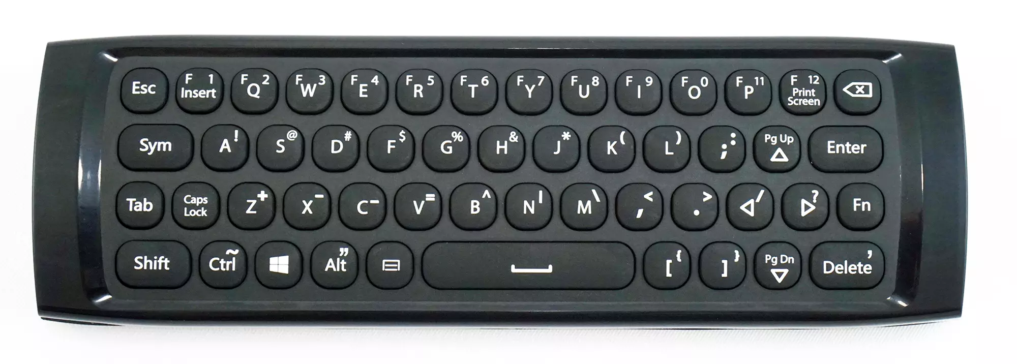 Baksidan av Lynk inkluderar ett komplett mobilt tangentbord.