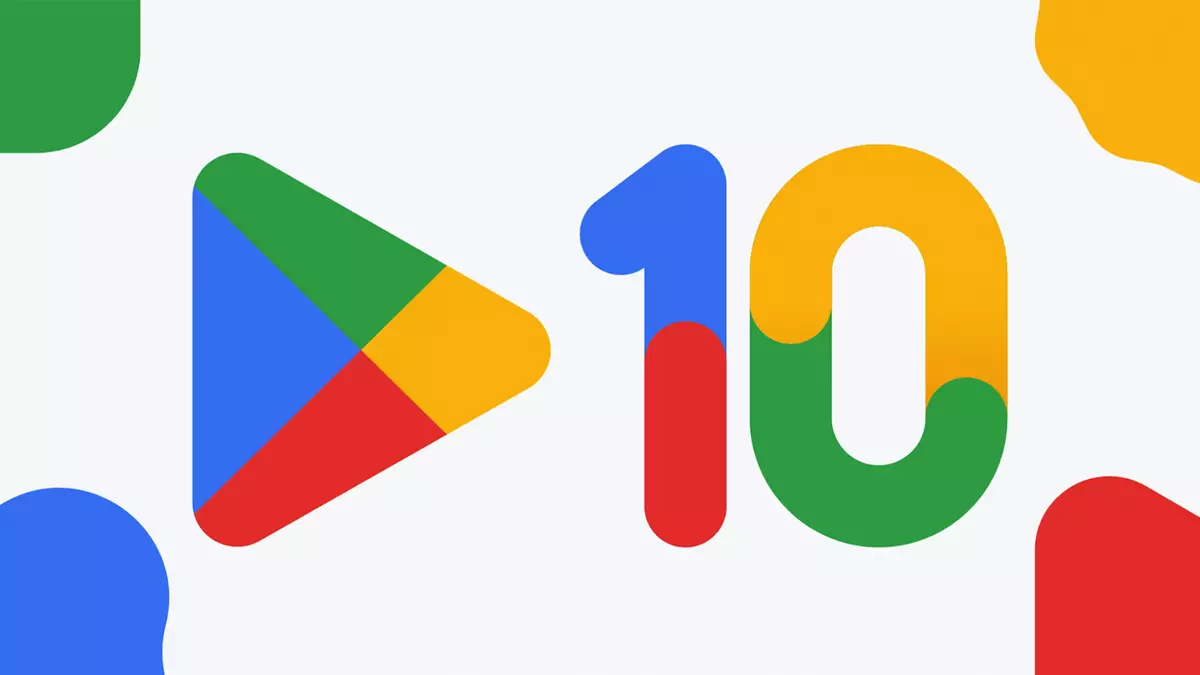 Google Play Store-ის მე-10 საიუბილეო ბანერი.