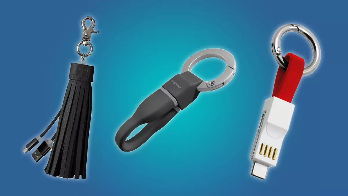 Lub Power4, MyCharge, thiab Gee Gadgets keychain cables