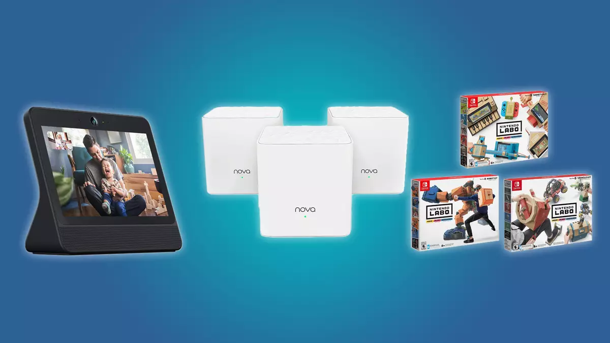 Facebook Porta, Wi-Fi systém Tenda Nova Mesh a Nintendo Labo Kit