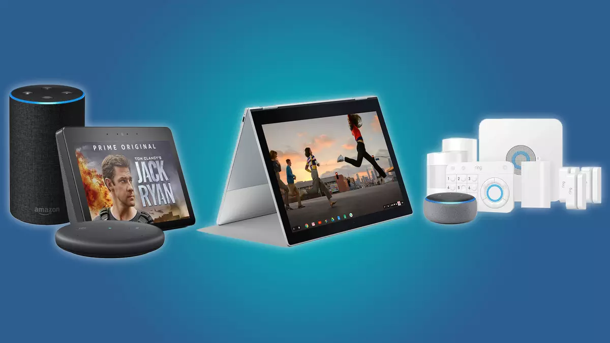 Echo Plus, Look, and Input, Google Pixelbook, na Ring Security Kit