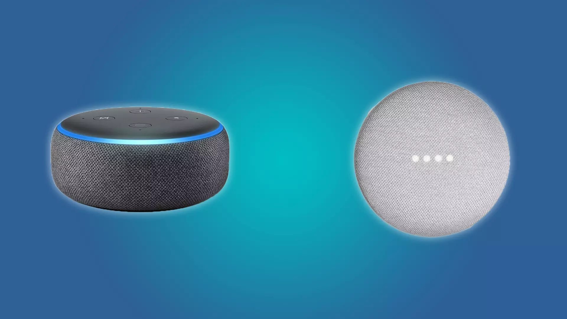 Echo Dot og Google Home Mini