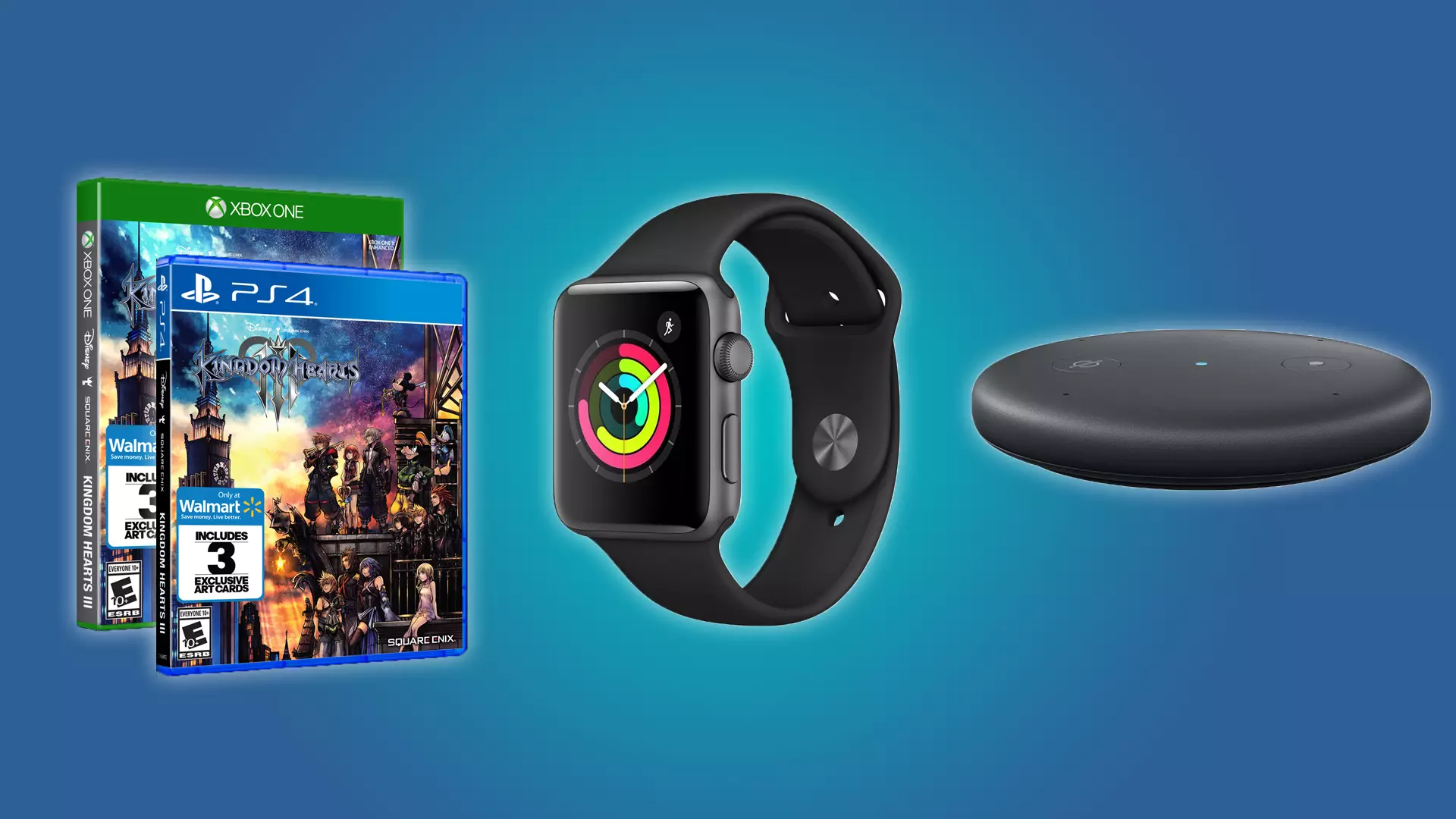 Denné ponuky: Apple Watch Series 3 za 230 USD, Kingdom Hearts III za 40 USD, Echo Input za 20 USD a ďalšie