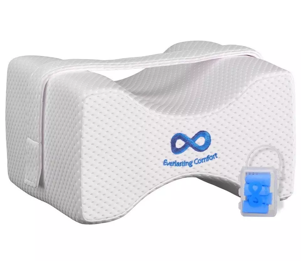 Everlasting Comfort jastuk za koljena od 100% čiste memorijske pjene s podesivim i uklonjivim remenom i čepićima za uši