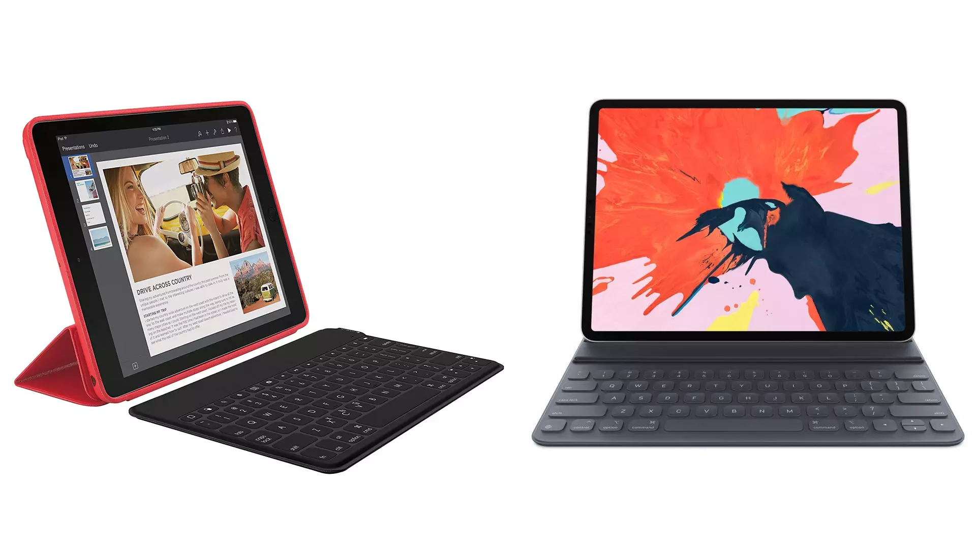Logitech Keys-to-Go-tangentbordet och det officiella Apple iPad-tangentbordet