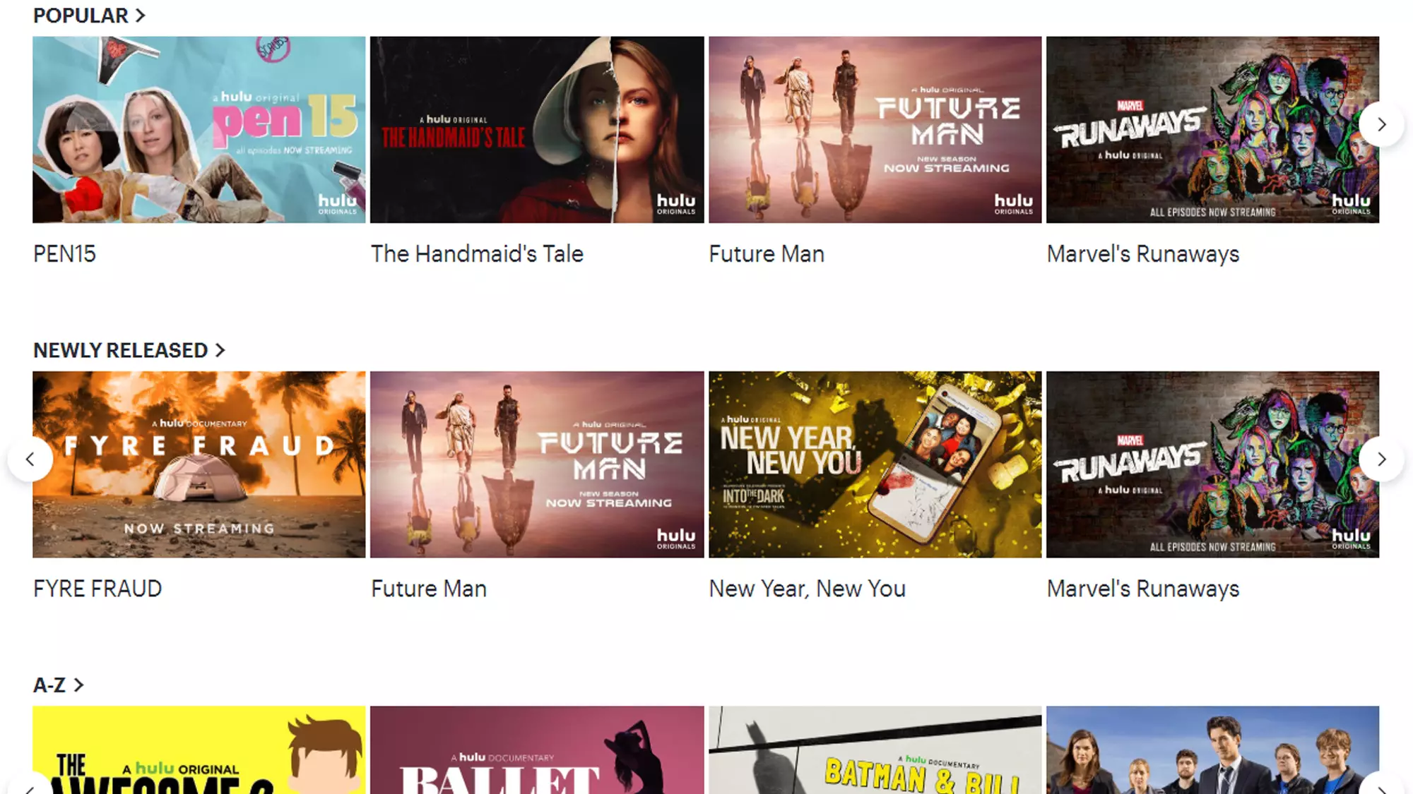 Hulu + Live TV bietet die beste Auswahl an Originalprogrammen und On-Demand-Streaming.