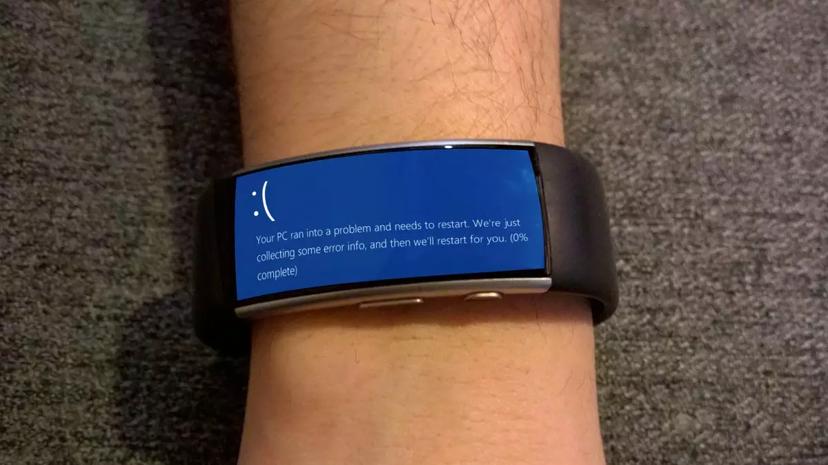 „Microsoft“ grupė su mėlynu mirties ekranu