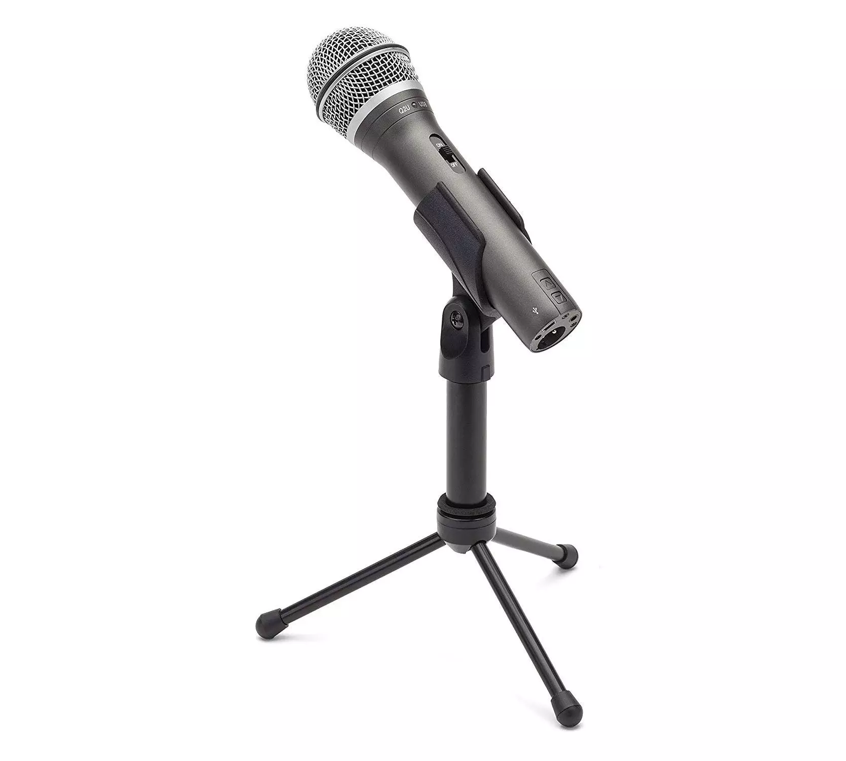 Mikrofon Samson ini dapat menggunakan kabel USB dan XLR.