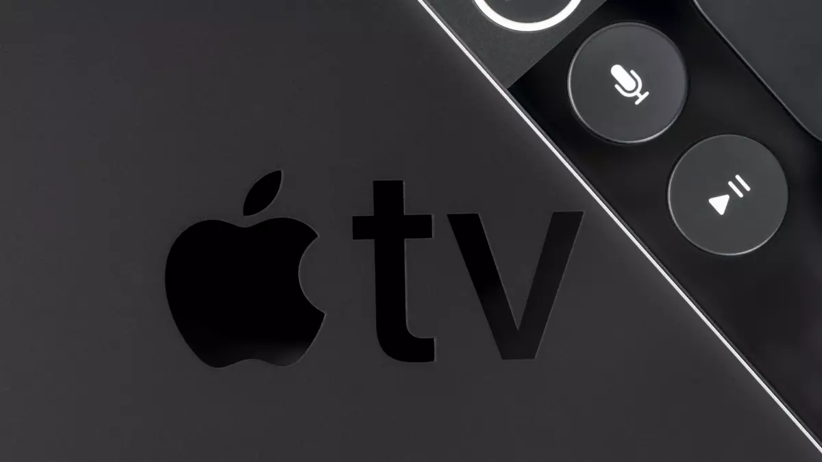 Apple tv 4k 自上而下的局部視圖