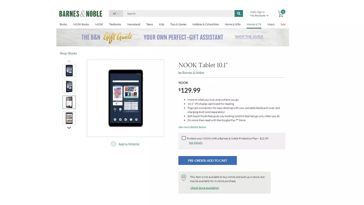 Barnes & Noble annuncia NOOK da 10,1 pollici con Google Play per $ 130 9629_1