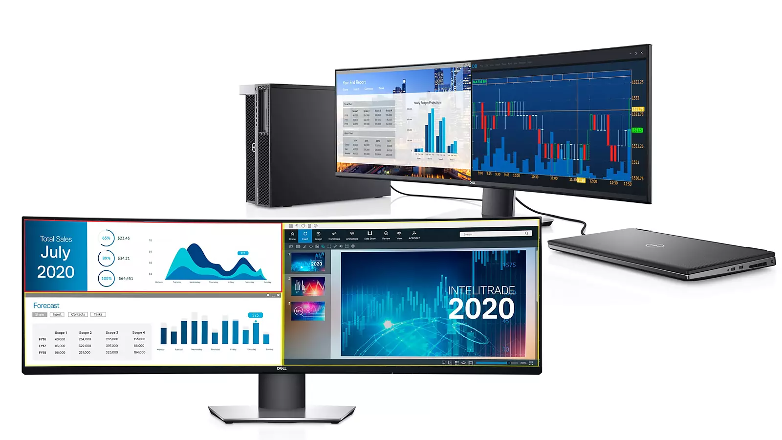 Dell's nieuwe QHD 49-inch monitor is extra breed, normale hoogte
