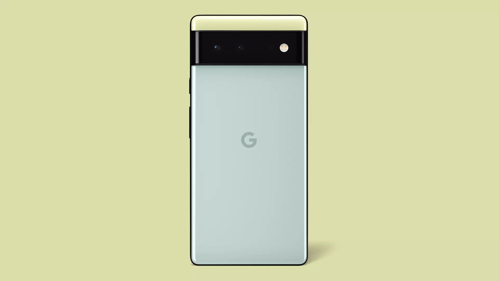 Seafoam Green 的 Google Pixel 6。