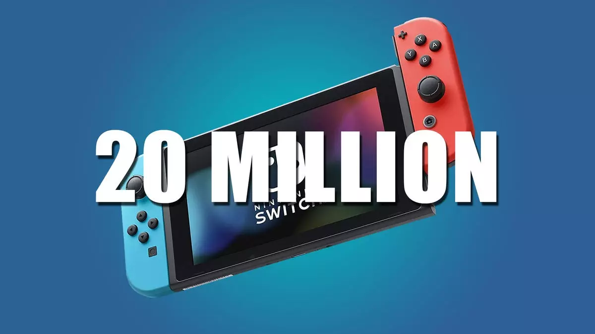 Nintendo ले डेढ वर्षमा लगभग 20 मिलियन स्विचहरू बेचेको छ 9777_1