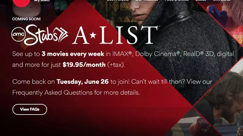 Cum se ridică A-List a AMC față de Movie Pass? (Spoiler: Foarte bine) 9893_2