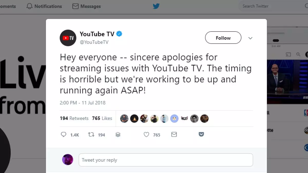 YouTube TV își cere scuze pentru întrerupere în timpul semifinalelor Cupei Mondiale, cu o săptămână liberă 9948_1